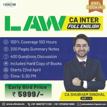 VKNOW. CA Inter Online Classes | Best Online Classes For CA Intermediate