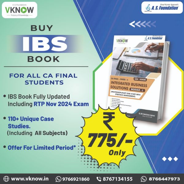 VKNOW. Integrated Business Solutions (IBS) Book by CA, CPA Vinod Kumar Agarwal Sir
